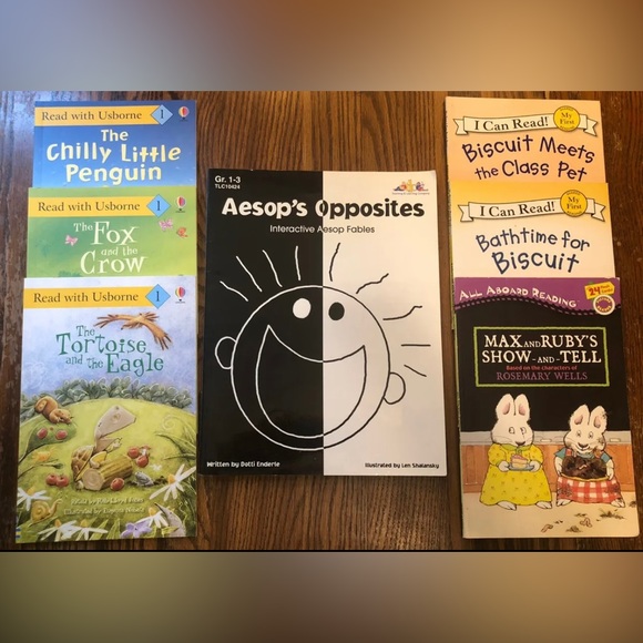 Usborne | Other | Read With Usborne I Can Read And Aesops Opposites ...